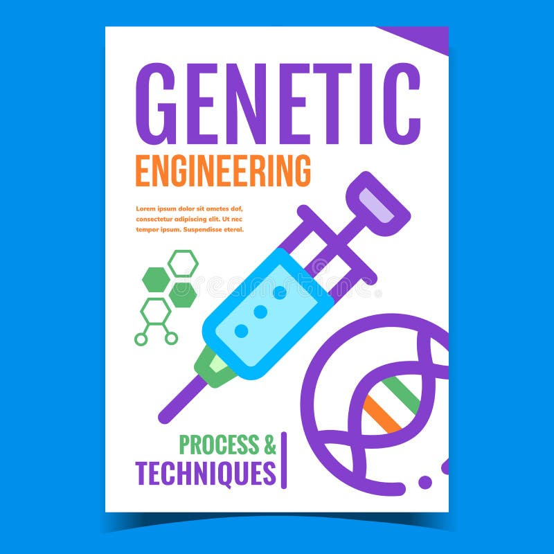 Genetic Engineering Creative Promo Banner Vector Stock Vector ...