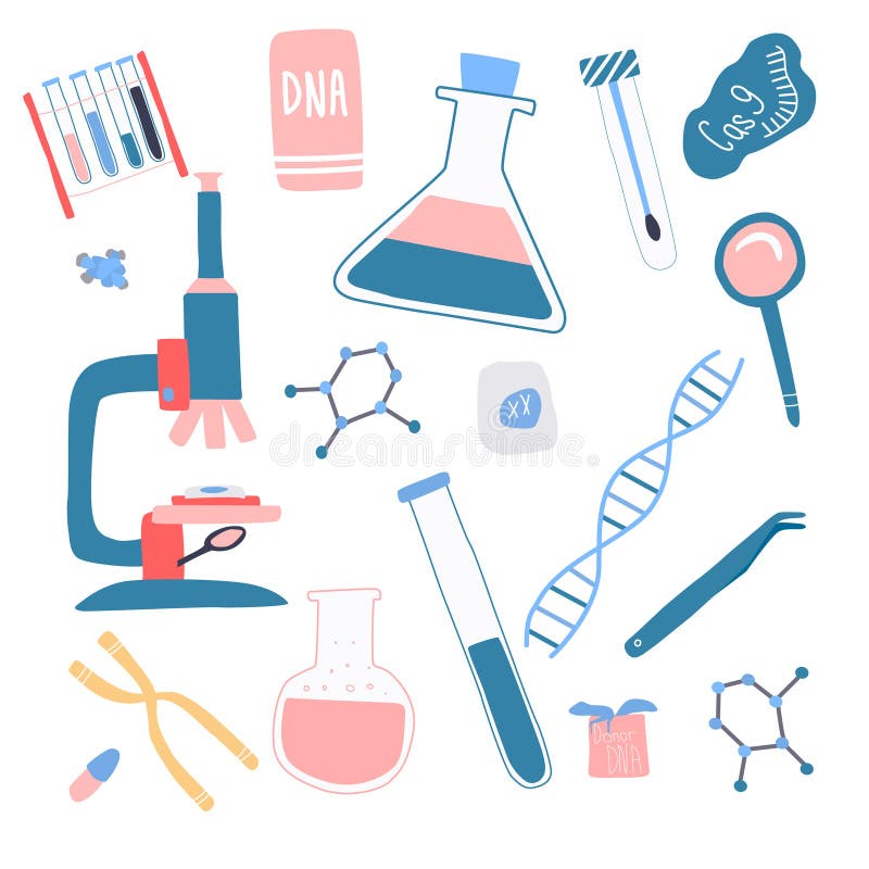 Genetic Engineering and Genome Sequencing Set of Isolated Elements ...