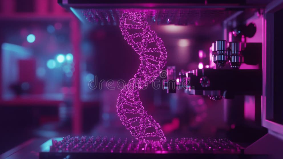 Genetic Engineering Laboratory DNA Strand Creation Stock Illustration ...