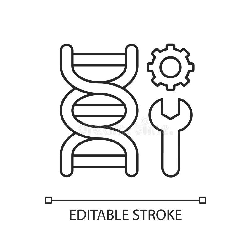 Genetic Engineering Linear Icon Stock Illustration - Illustration of ...
