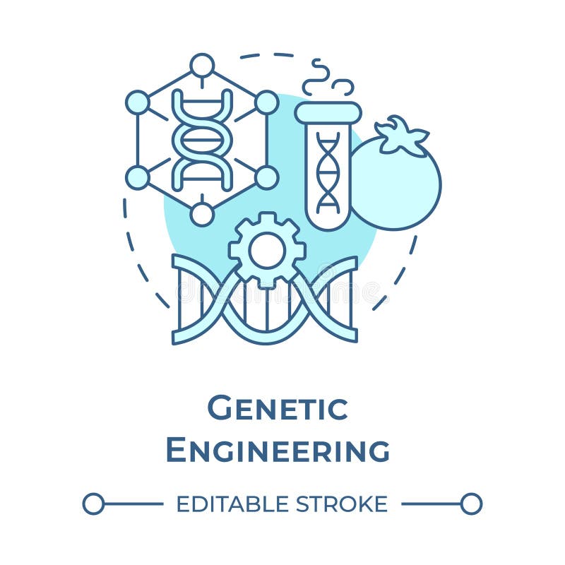 Genetic Engineering Soft Blue Concept Icon Stock Vector - Illustration ...
