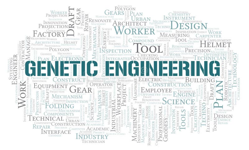 Genetic Engineering Typography Word Cloud Create with the Text only ...