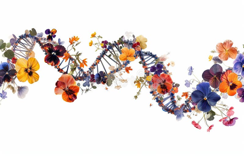 Genetic Floral Composition Flowers Arranged To Represent Molecular ...