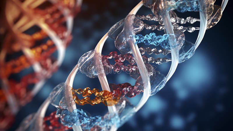 The Genetic Helix Magnified DNA Molecules in High Definition Stock ...