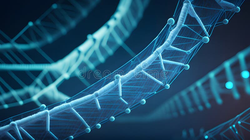 Genetic Innovations Futuristic DNA Technology Background. Generative Ai ...