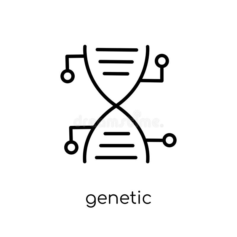 Genetic Modification Icon. Trendy Modern Flat Linear Vector Gene Stock ...