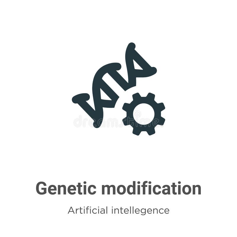 Genetic Modification Vector Icon on White Background. Flat Vector ...