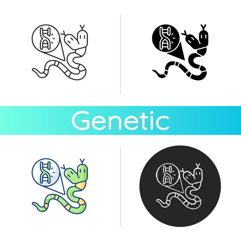 Genetic mutation icon stock vector. Illustration of animal - 208079254