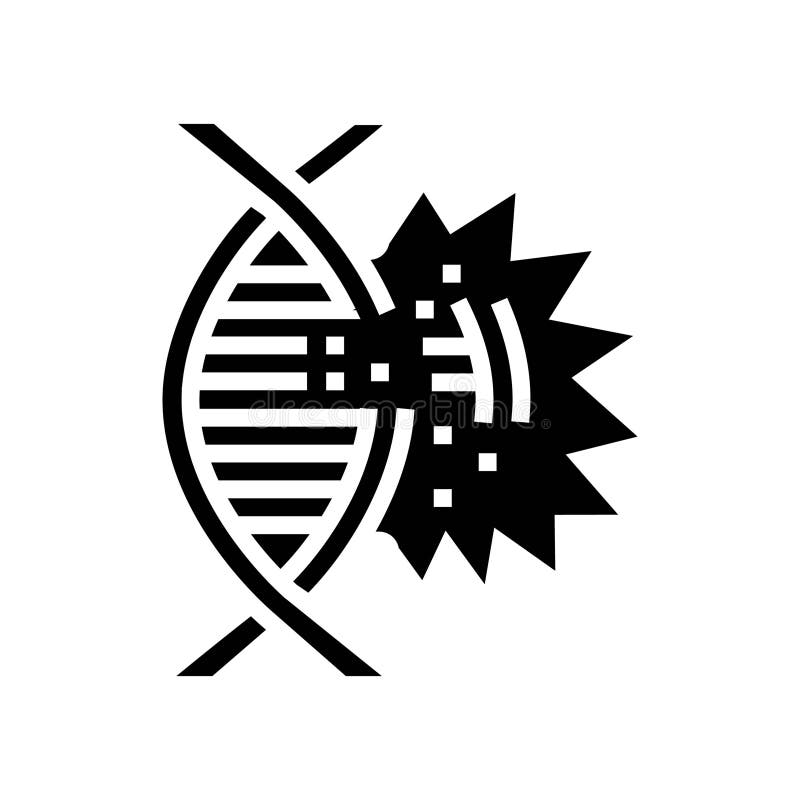 Genetic Mutations Biochemistry Glyph Icon Vector Illustration Stock ...