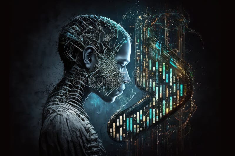 Genetic Programmer Creating New Program By Combining And Modifying Existing Programs Stock