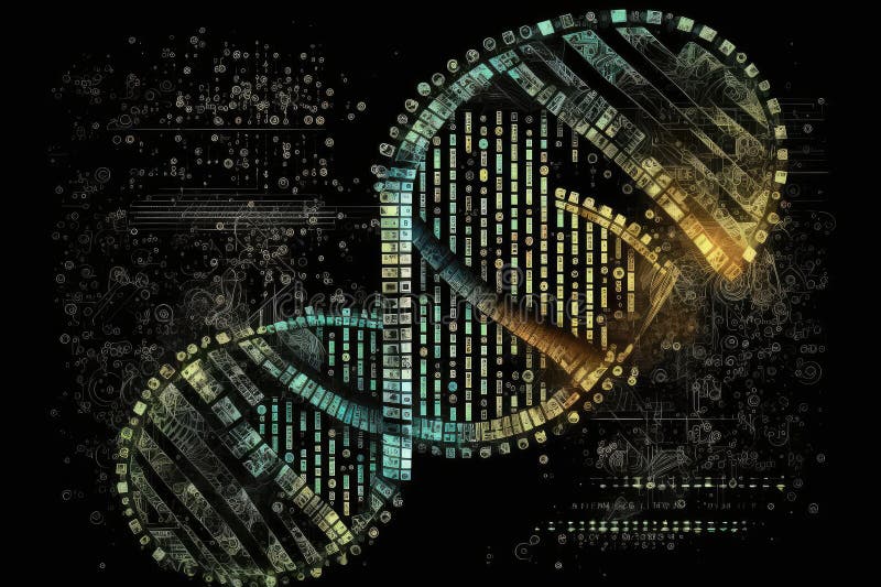 Genetic Programming Algorithm Generating Solutions To Complex Problem Stock Illustration