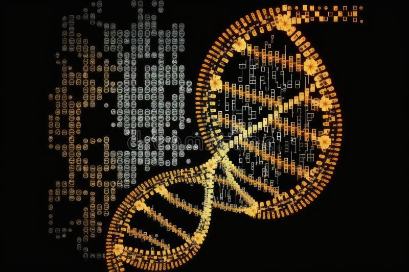 Genetic Programming Algorithm Generating Solutions To Complex Problem Stock Illustration