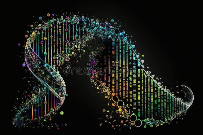 Genetic Programming Algorithm Generating Solutions To Complex Problem Stock Illustration
