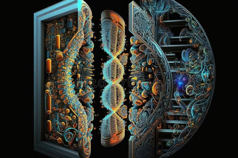 Genetic Programming System, Busily Evolving New and Better Solutions for Complex Problem Stock ...