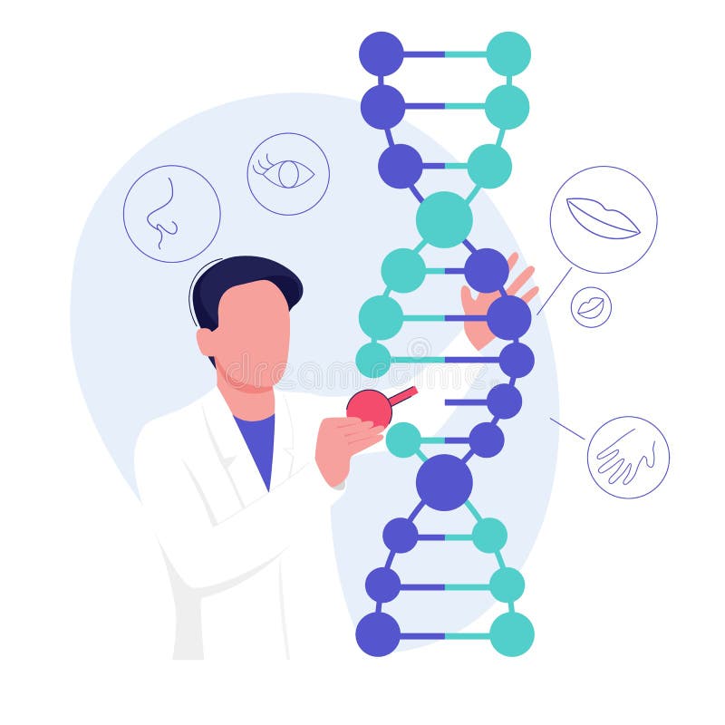 Genetic Research Science A Scientist Experimenting With Dna Technology And Biology Concept