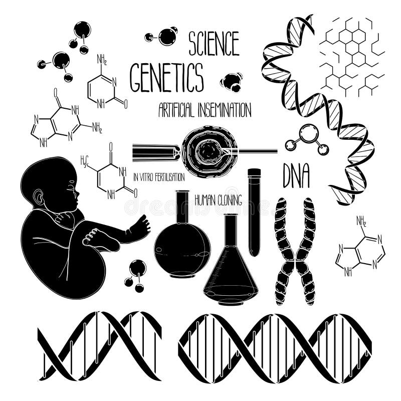Genetic research pattern stock vector. Illustration of chemical - 77061236