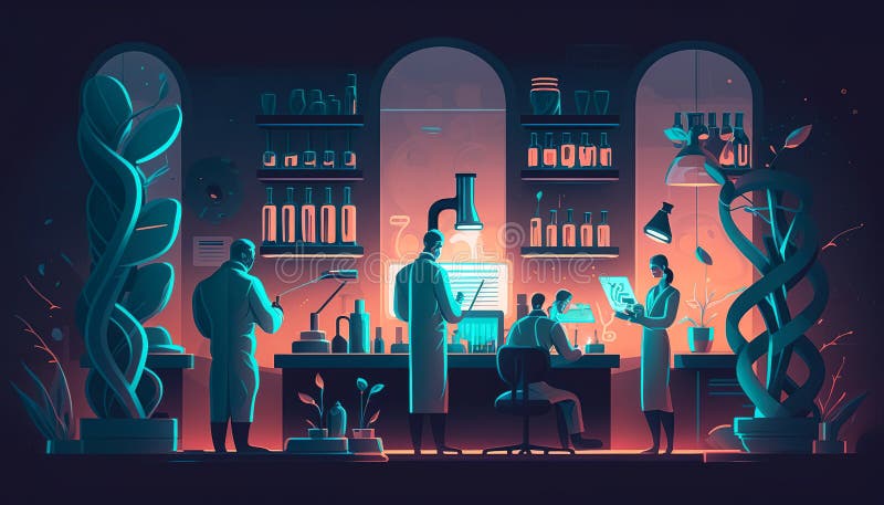 Genetic Scientists in the Lab. Genome and DNA Code Science Research ...