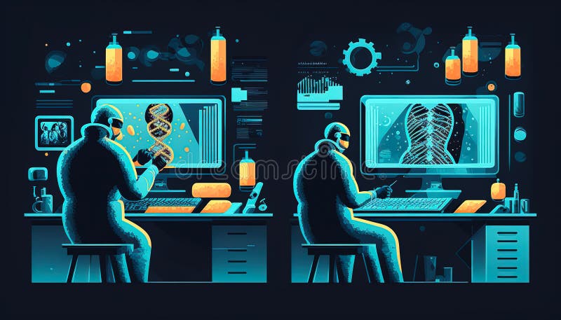 Genetic Scientists in the Lab. Genome and DNA Code Science Research ...