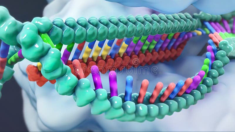 The Genetic Structure of 3D Animated DNA Stock Illustration ...