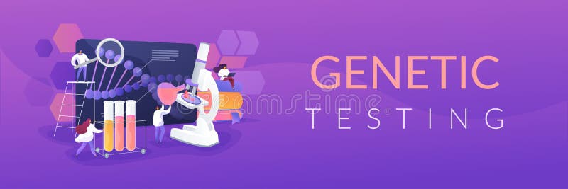 Genetic Testing Concept Vector Illustration Stock Vector - Illustration ...