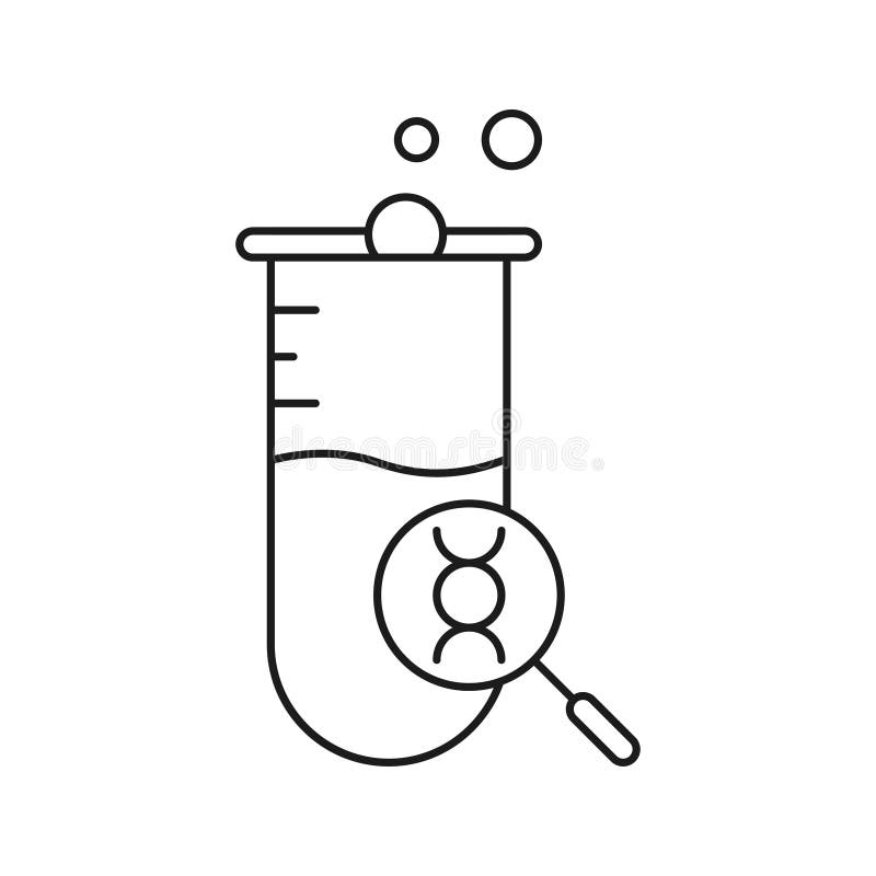 Genetic Testing DNA Lab Icon Stock Vector - Illustration of linear ...