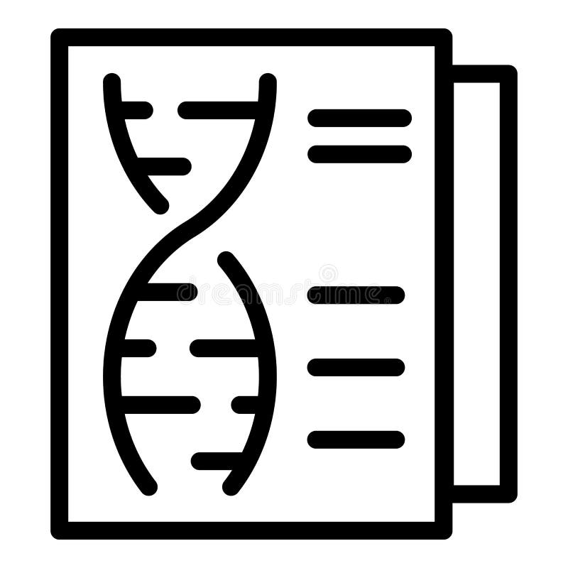 Genetic Testing Icon Outline Vector. Dna Test Stock Vector ...