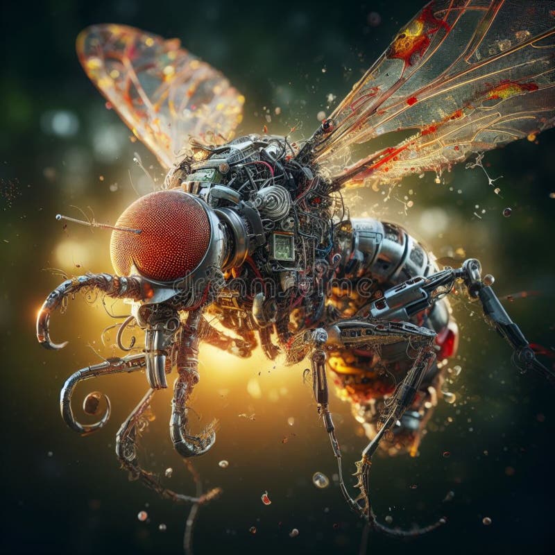 Genetically Modified Macro Closeup of Nano Robot Engineered Weapon ...