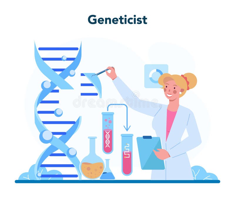 Geneticist Concept Set. Medicine and Science Technology Stock ...