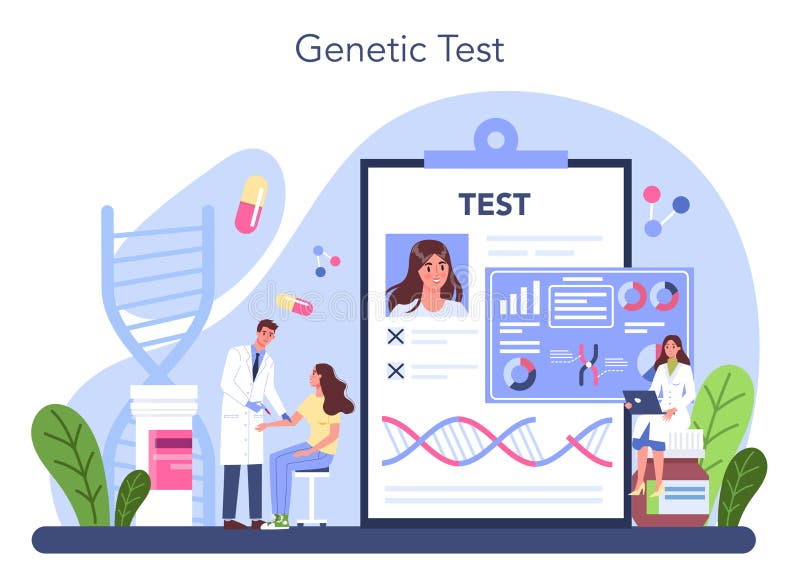 Geneticist Concept. Medicine and Science Technology Stock Vector ...