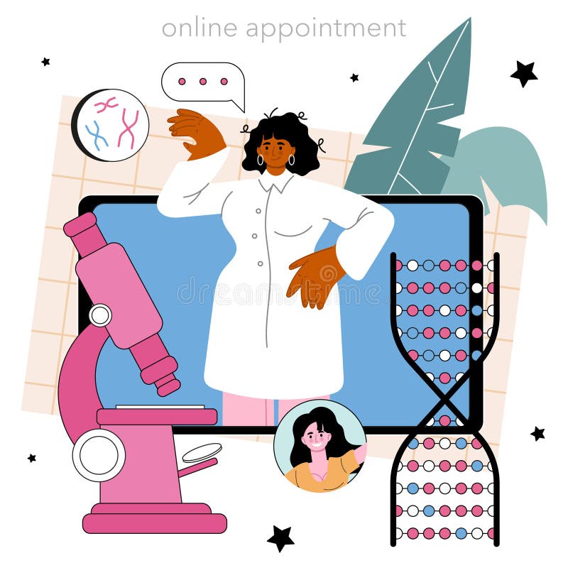 Geneticist Online Service or Platform. Medicine and Science Technology ...