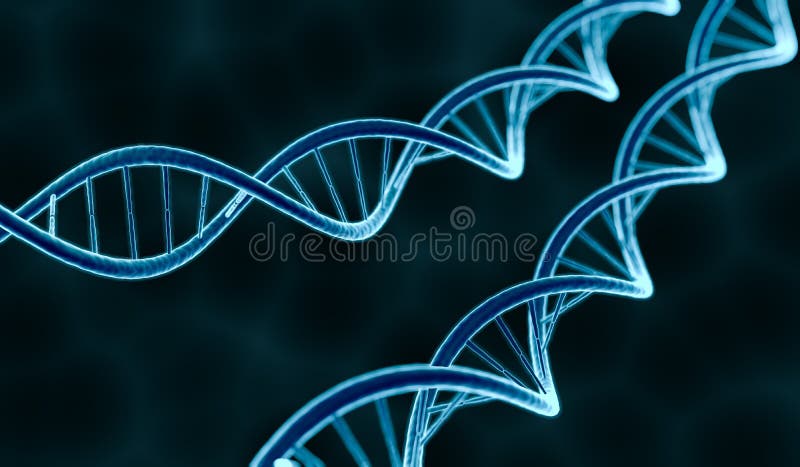 DNA and Genetics Research Concept. Hand is Holding Glowing DNA Molecule ...