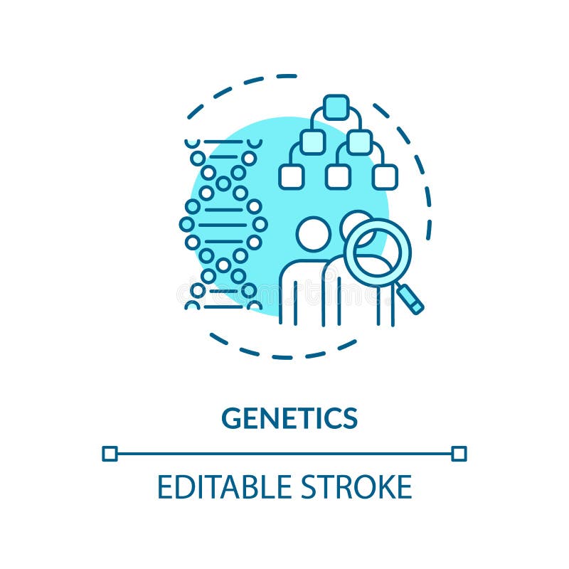Genetics and Family History Concept Icon Stock Vector - Illustration of ...