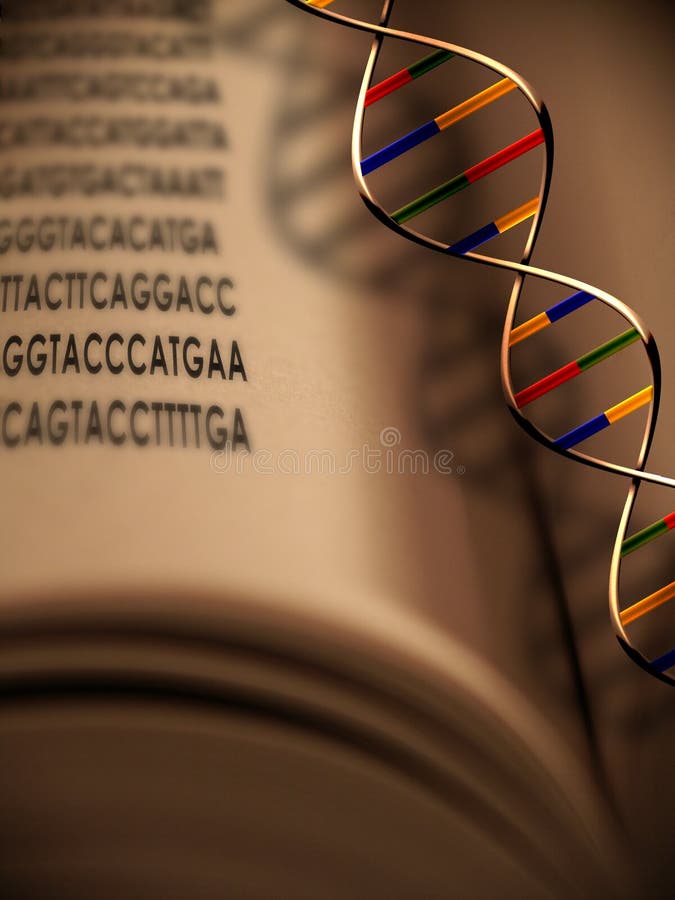 Genetics and DNA the Book of Life Stock Illustration - Illustration of ...