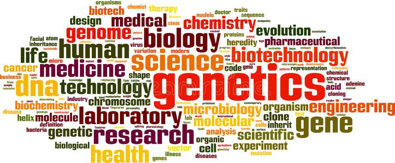 Genetics word cloud stock vector. Illustration of hereditary - 142258983