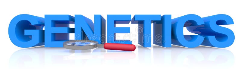 Genetics - Word in DNA stock illustration. Illustration of research ...