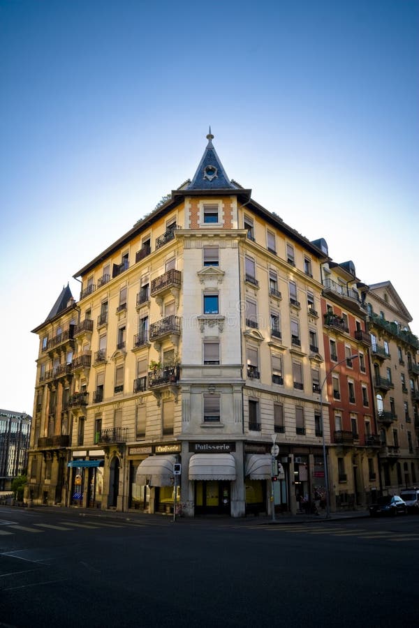Geneva architecture stock photo. Image of vignette, perspective - 5645912