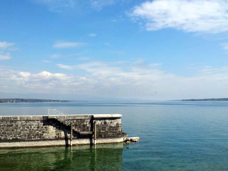 Geneva Lake stock image. Image of grey, geneva, spring - 40262359