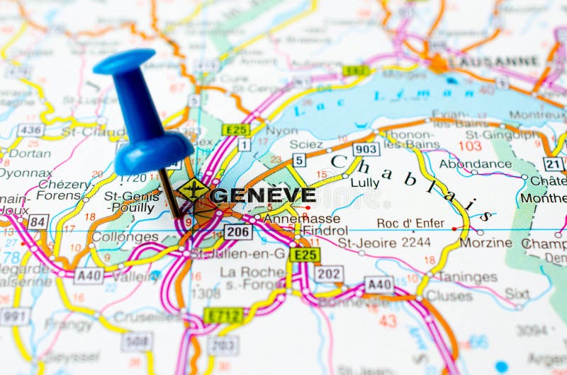 Geneva Map Of Europe - United States Map