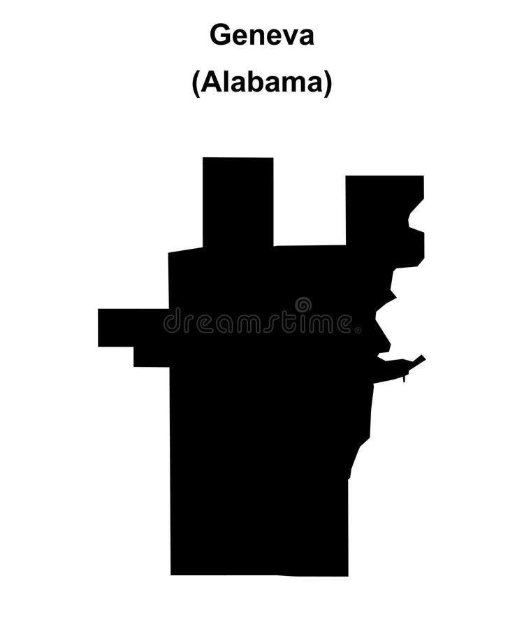 Geneva outline map stock illustration. Illustration of vector - 385901410