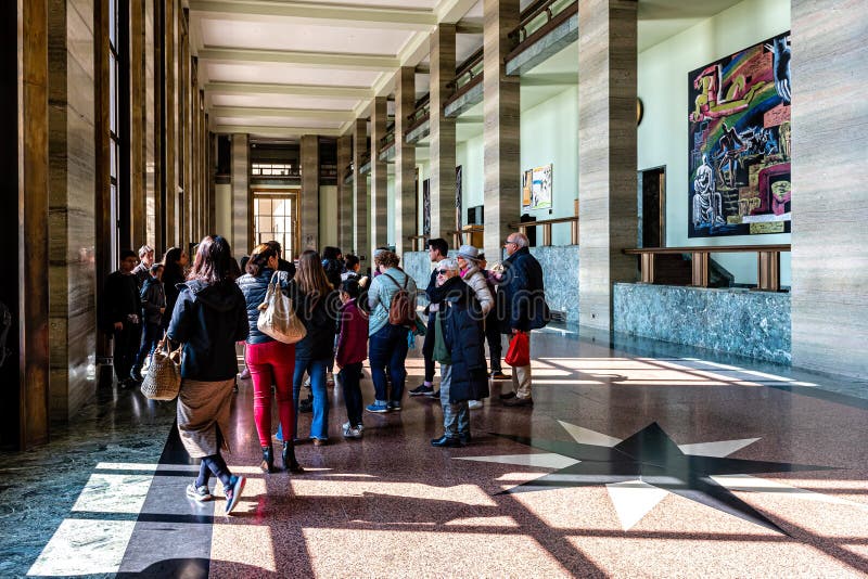 Geneva, Switzerland - April 15, 2019: Corridor Inside of the Palace of ...
