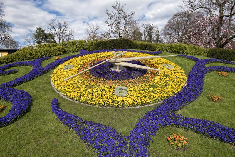 Geneva, Switzerland, the Flower Clock Stock Image - Image of beauty ...