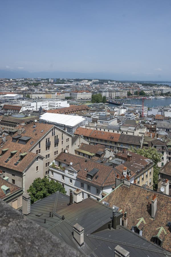 Panoramic View of City of Geneva, Switzerland Editorial Photo - Image ...