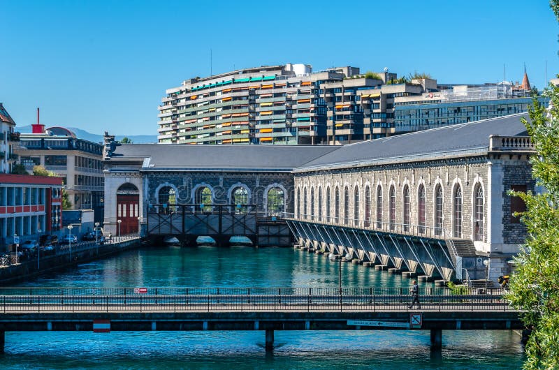 Architecture in the Old Town of Geneva, Switzerland Editorial Photo ...