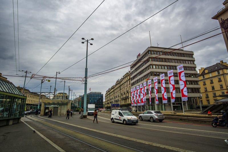 Geneva, Switzerland - September 8 2023: Geneve Cornavin Railway Station ...