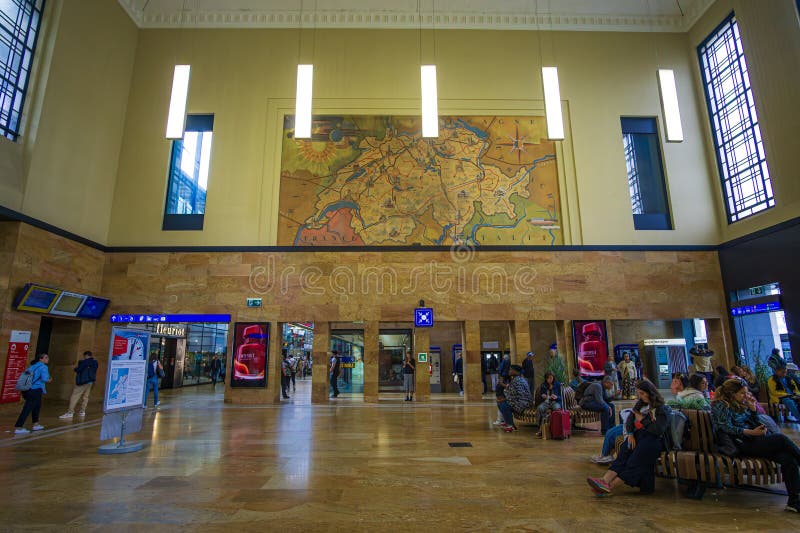 Geneva, Switzerland - September 8 2023: Geneve Cornavin Railway Station ...
