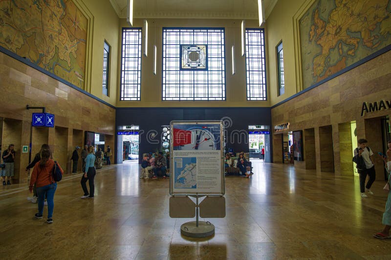 Geneva, Switzerland - September 8 2023: Geneve Cornavin Railway Station ...
