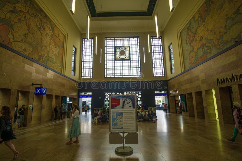 Geneva, Switzerland - September 8 2023: Geneve Cornavin Railway Station ...