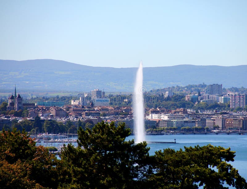 Geneva view stock photo. Image of touristic, geneve, water - 39101782