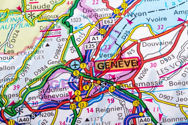 Geneve map stock photo. Image of europa, netherlands - 36800890