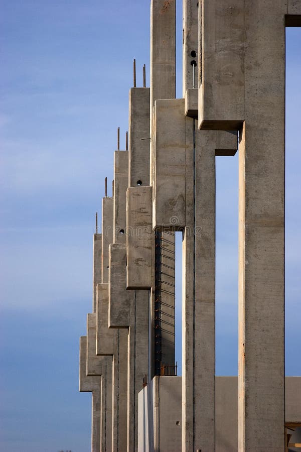 Het Staal En Het Beton Van De Bouwconstructie Stock Afbeelding - Image ...